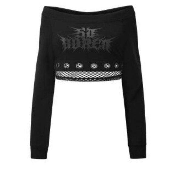 Killstar | Tops | Killstar Nitro Jen Long Sleeve Xs Crop Top Still In ...